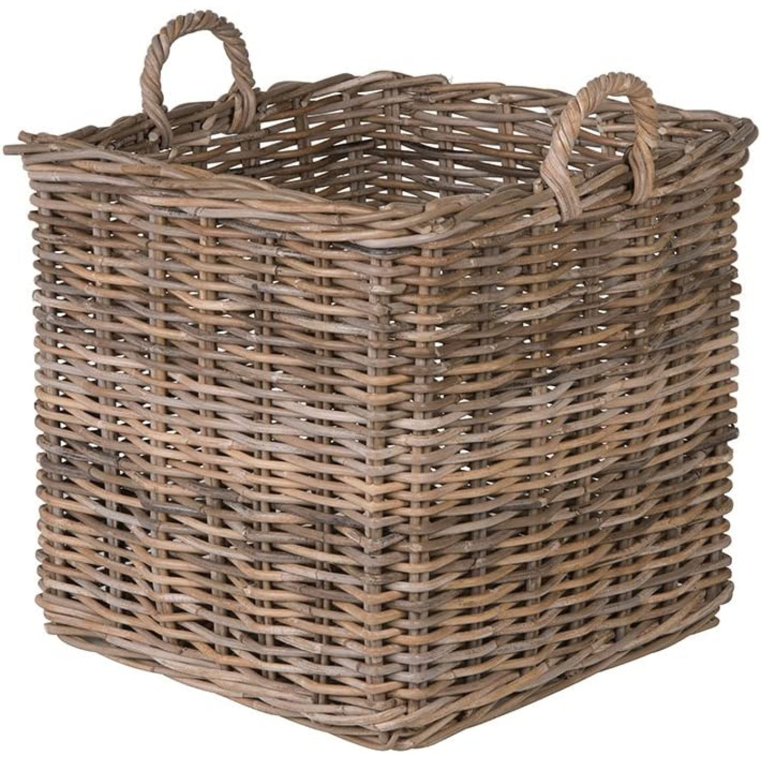 Bilot Kobo Square Rattan Decorative Storage Basket and Planter, Large ...