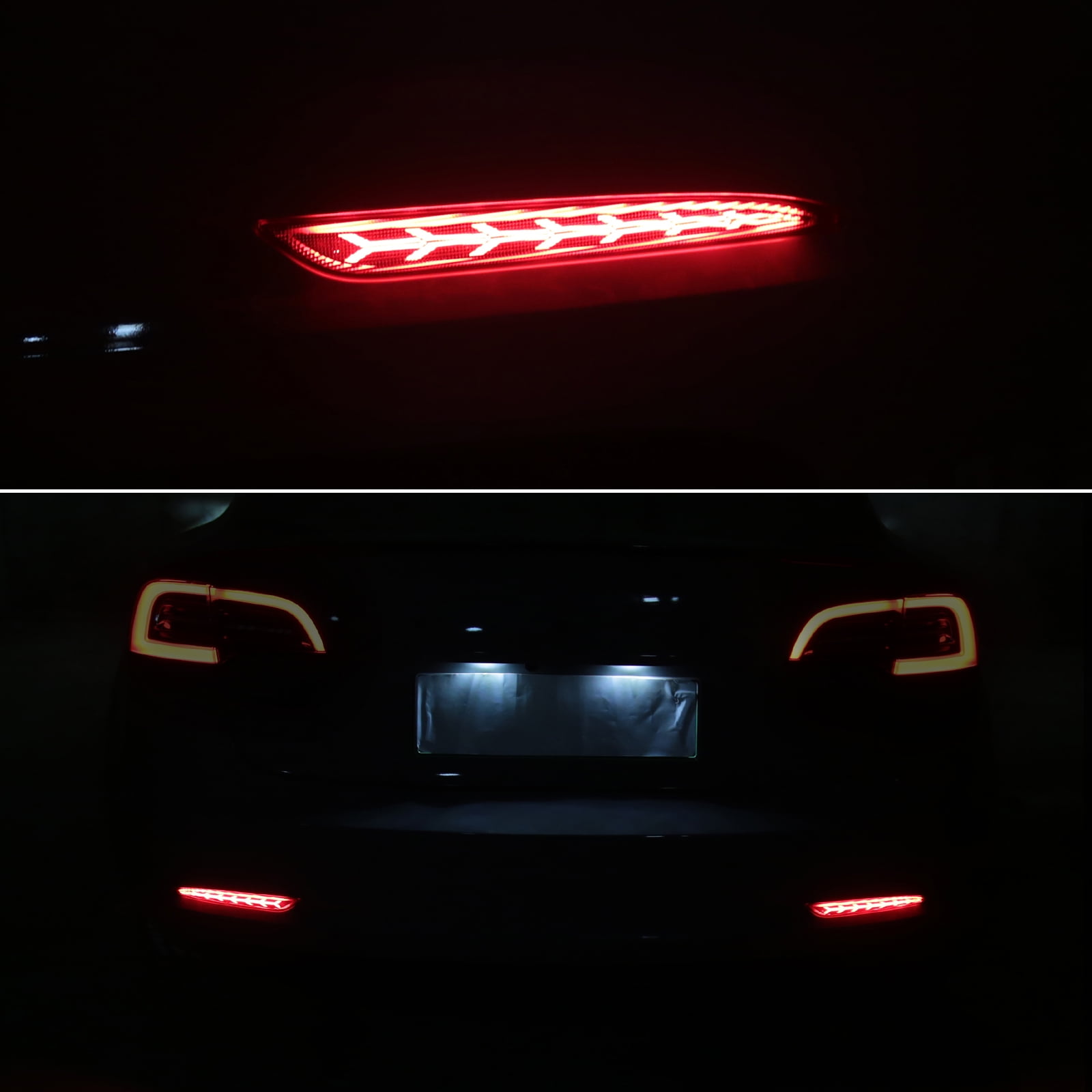 Buy Bomely Fit 2017-2022 Tesla Model 3 Rear Fog Lights LEDs Reflector ...