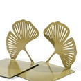 2Pcs Hollowed Leaf Book End For Shelves Heavy Duty Metal Book End Book ...