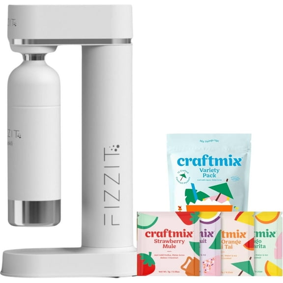 Fizzit SPARKLI Carbonated Water Soda Maker with 1 Stainless Steel ...