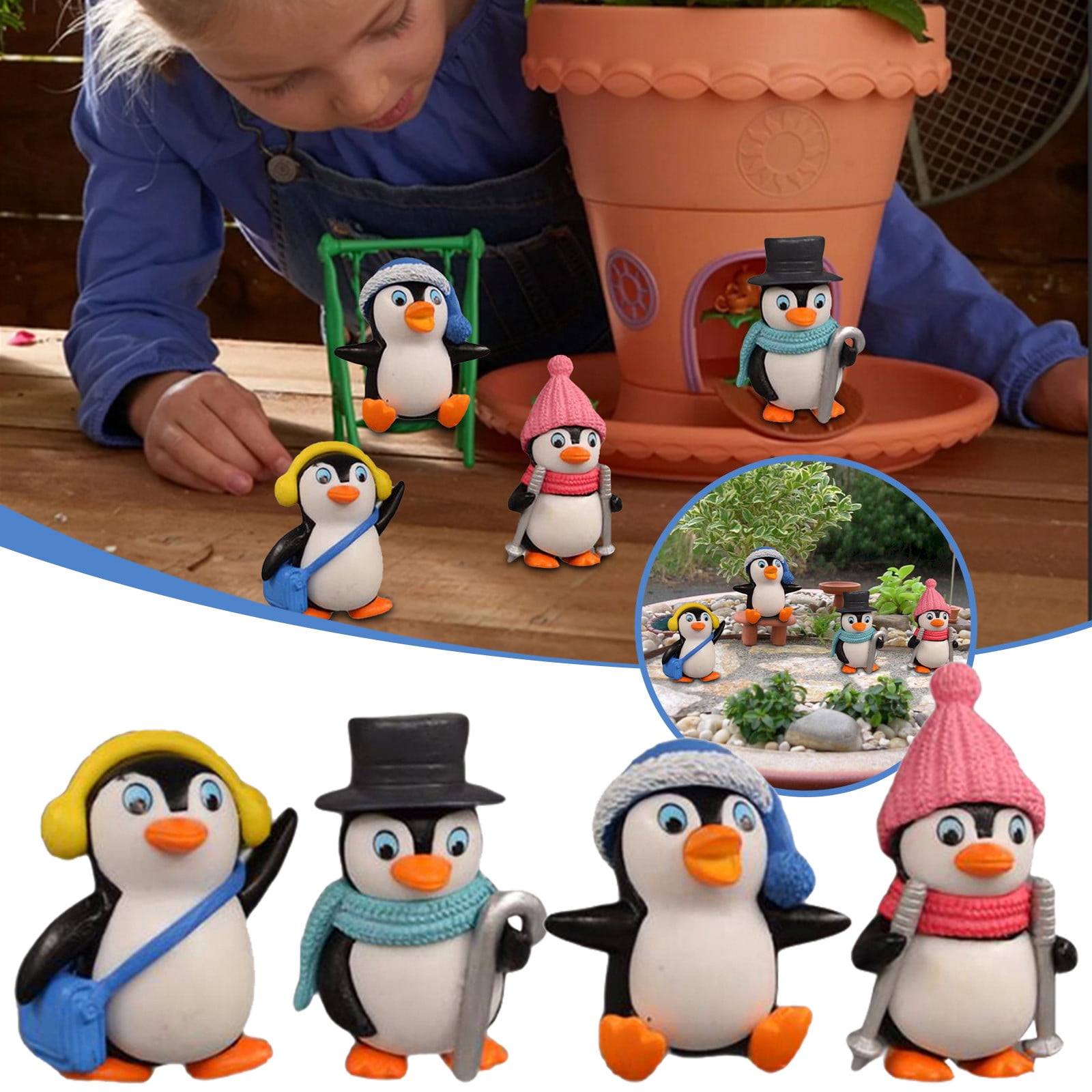 Click here for Riforla Penguin Figurines Cute Ocean Animal Pengui... prices