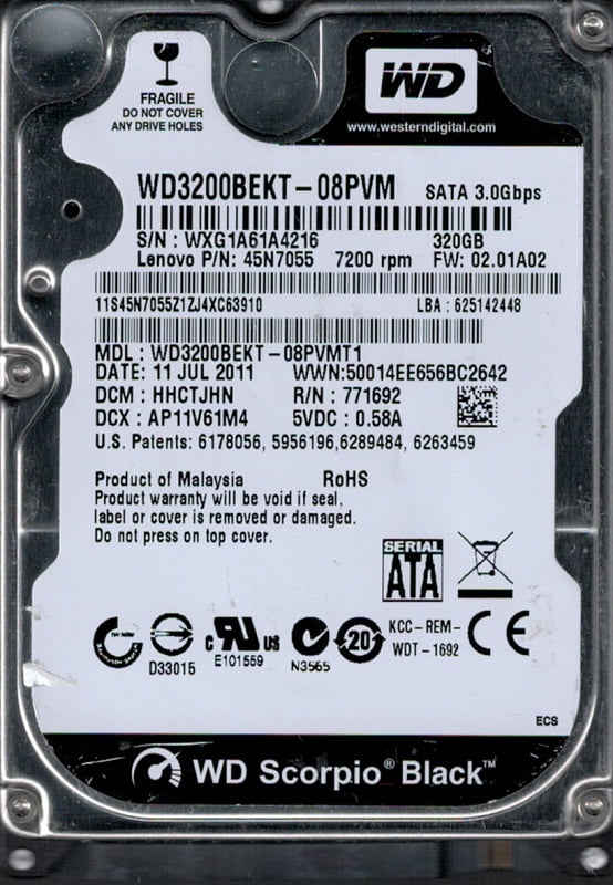 WD3200BEKT-08PVMT1 DCM: HHCTJHN WXG1A Western Digital 320GB - Walmart.com