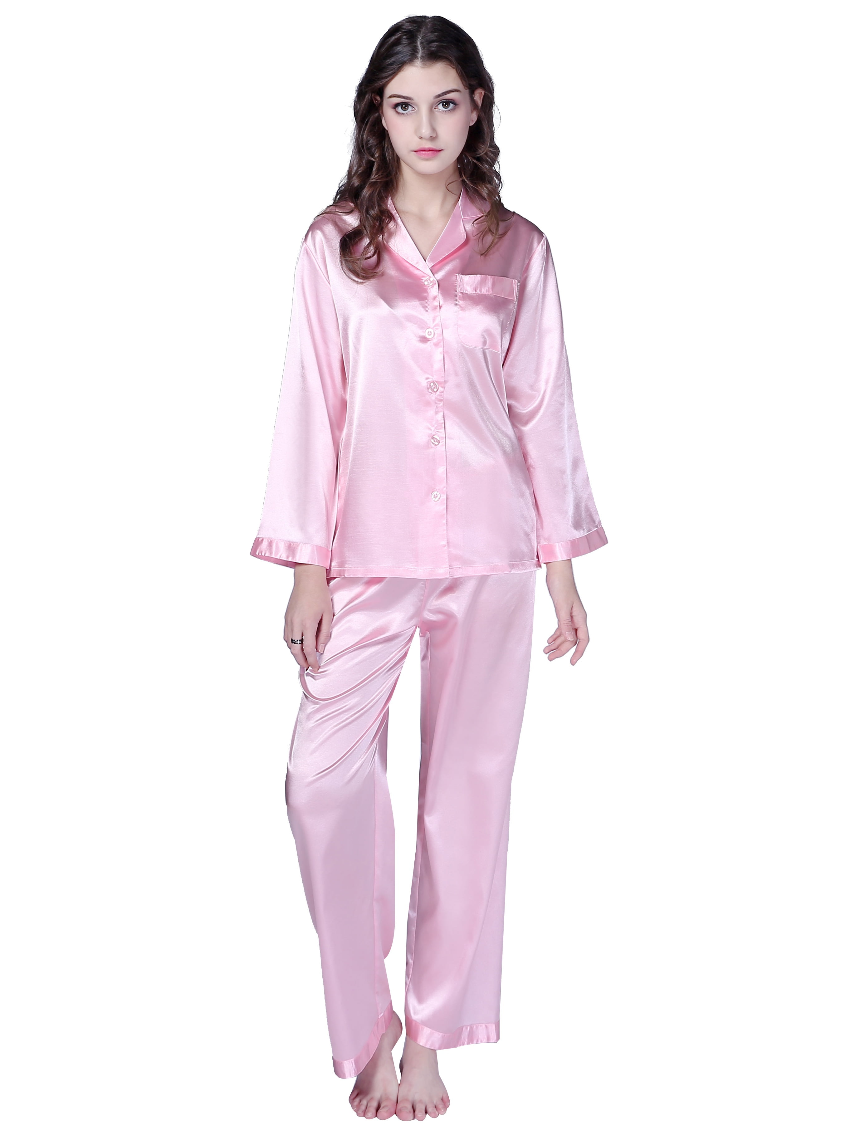 Richie House Women's Satin Two-piece Sleepwear Set RHW2742 - Walmart.com