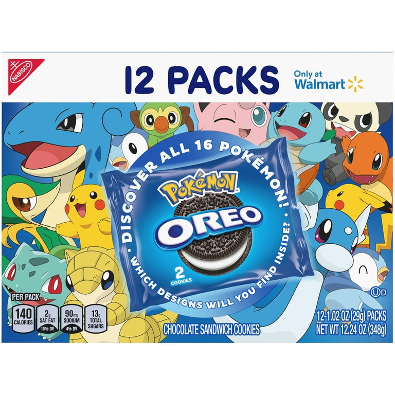 OREO Pokémon Themed Chocolate Sandwich Cookies, Limited Edition, 12 ...