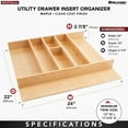Rev-A-Shelf Wood Trim-to-Fit Drawer Insert, 23.98 x 21.97 In, 4WUT-3 ...