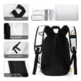 Half Print Backpack 11.8×16.5×5.9in Large Capacity Zipper Design Side ...