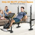 Doufit Adjustable Weight Bench 660lbs 6 In 1 Olympic Workout Bench with ...