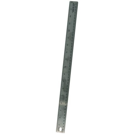 27318 Ruler, Stainless Steel, 18-Inch, Measurers 8ths and millimeter ...