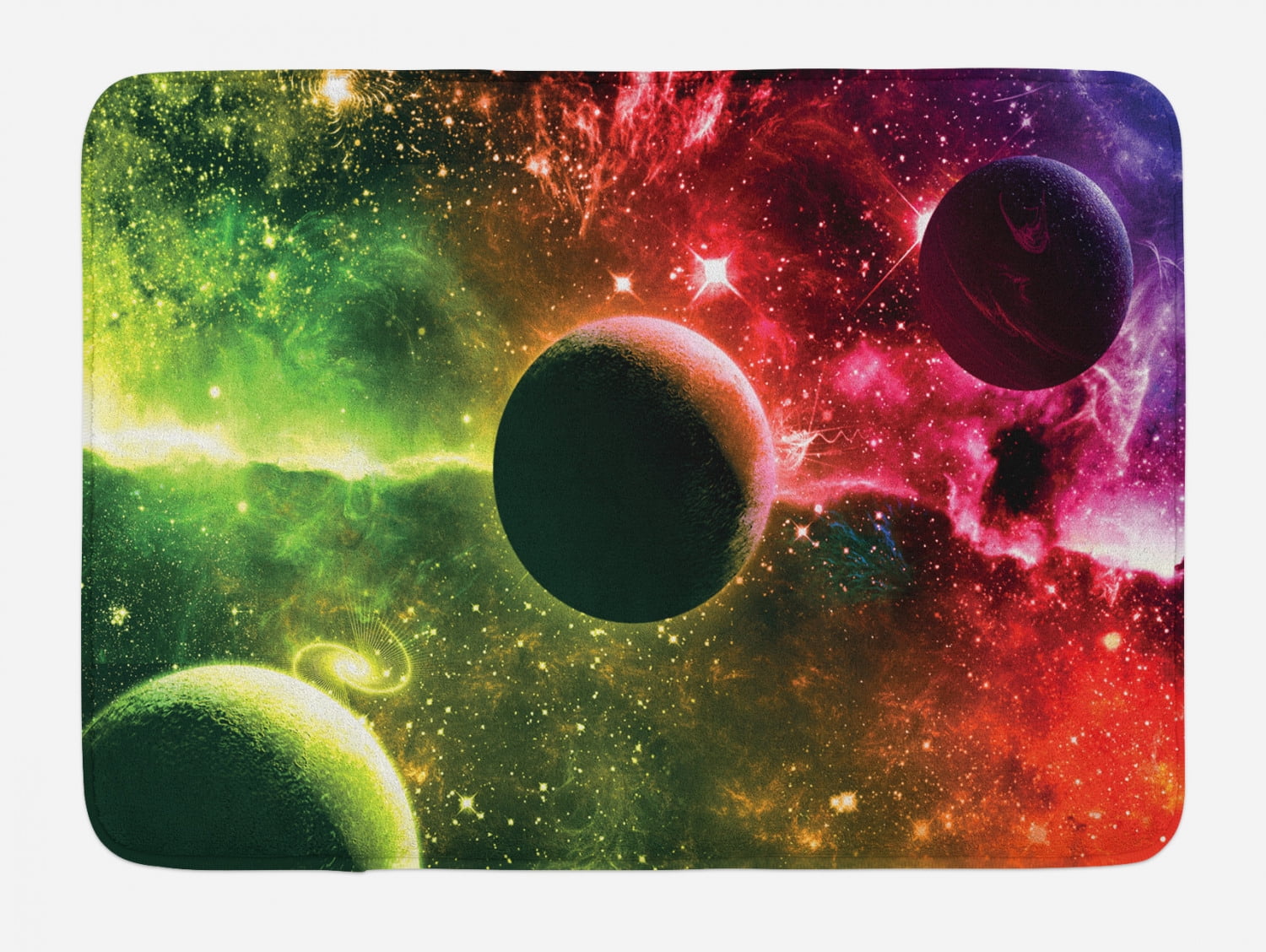 Psychedelic Bath Mat, Space Universe Cosmos Galaxy Nebula Stars and ...