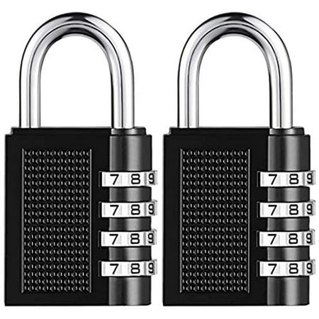2 Pack Combination Lock 4 Digit Outdoor Waterproof Locker Number Lock 1 ...