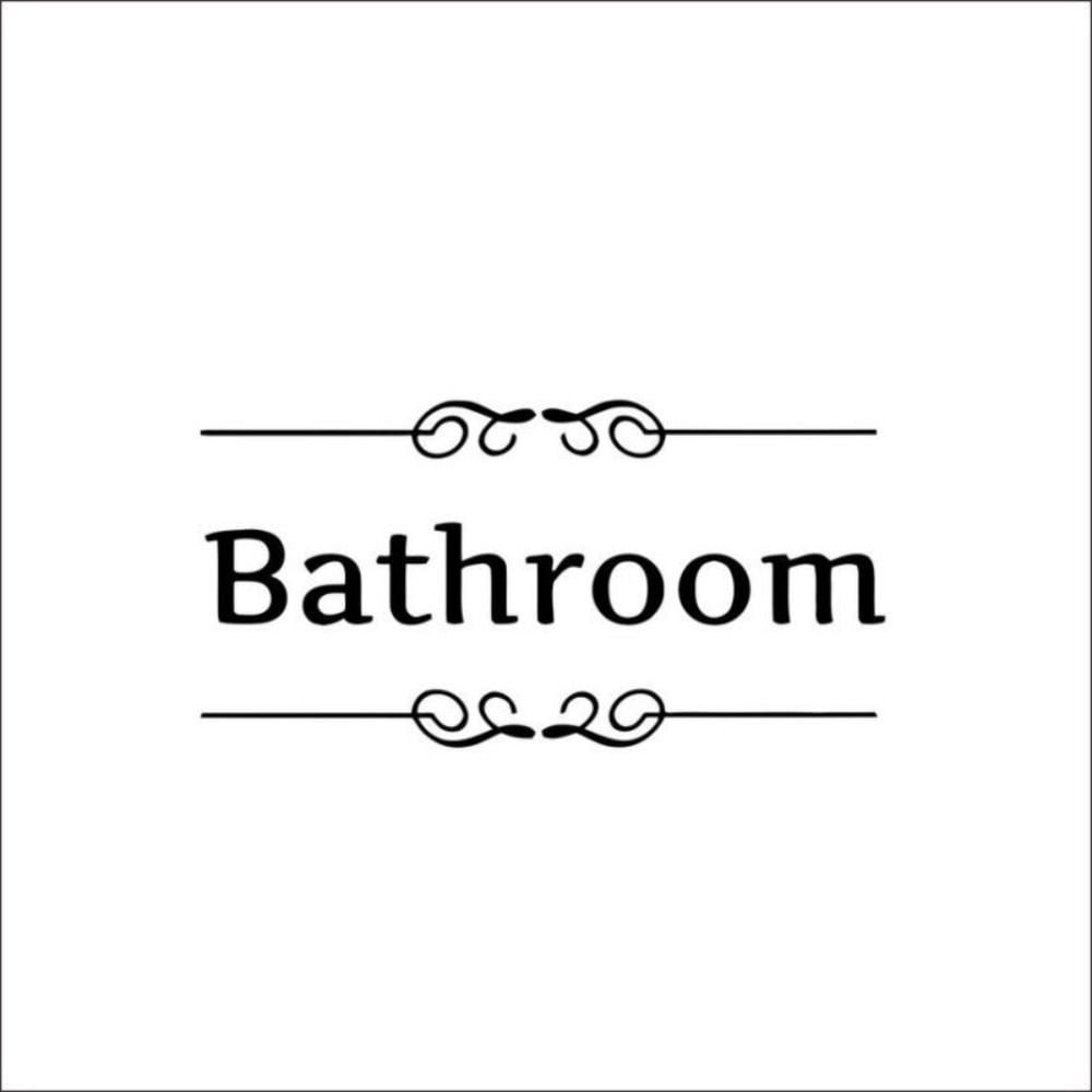 Bathroom Washroom Toilet Sign，Waterproof Mildew Proof For Art Murals ...