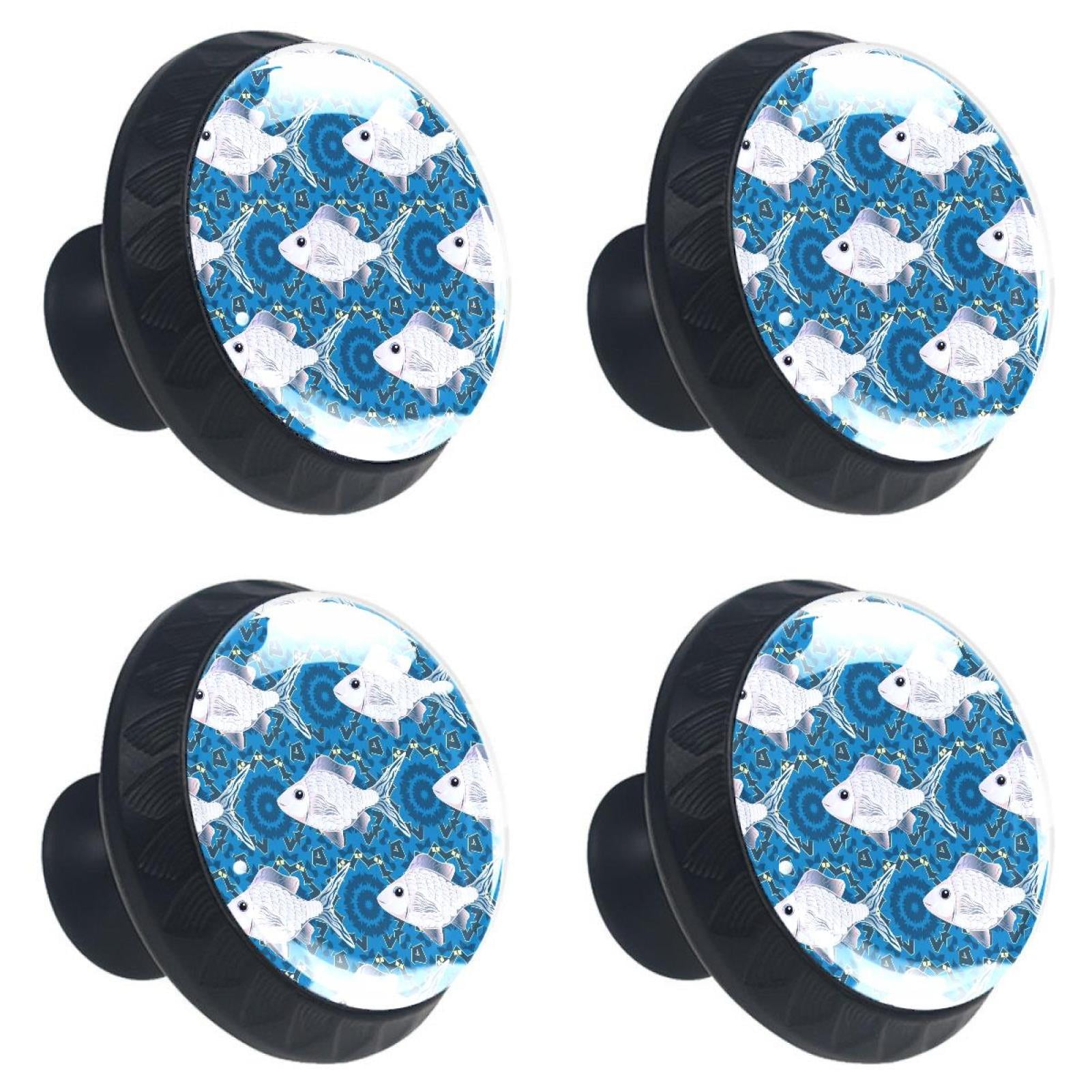 4 Pcs Fish Pattern Knobs for Kitchen Cabinet Cupboard Dresser Bookcase ...