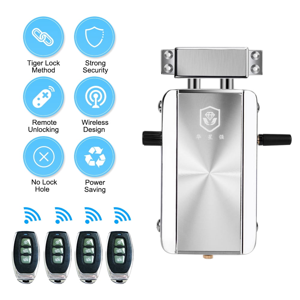 Intelligent Door Lock Kit Smart Wireless Remote Control Keyless Entry ...