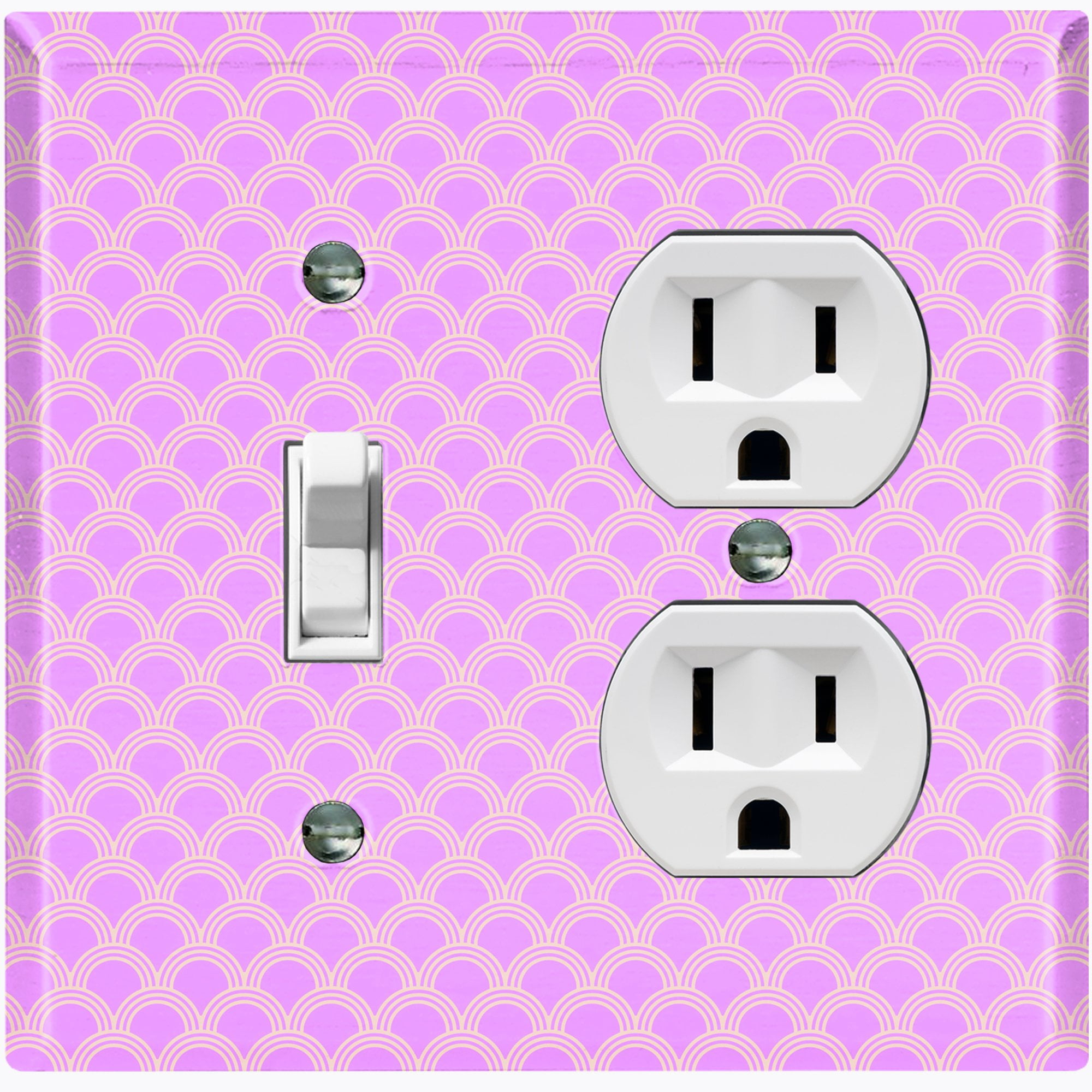 Metal Light Switch Plate Cover Japanese Sea Wave Pattern Purple ...