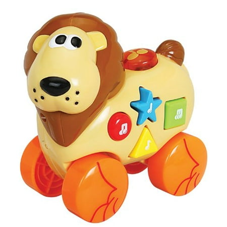 Navystar Musical Roll Along Lion Playmates, White/Green/Yellow ...