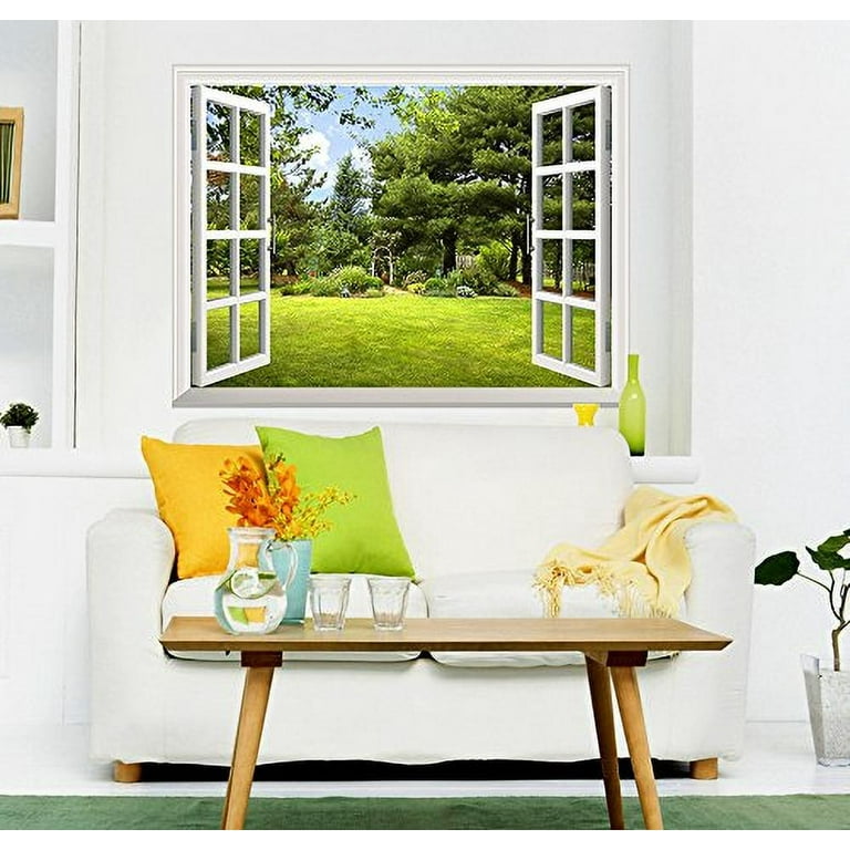 Beautiful Green Wall Murals For Living Room Theme