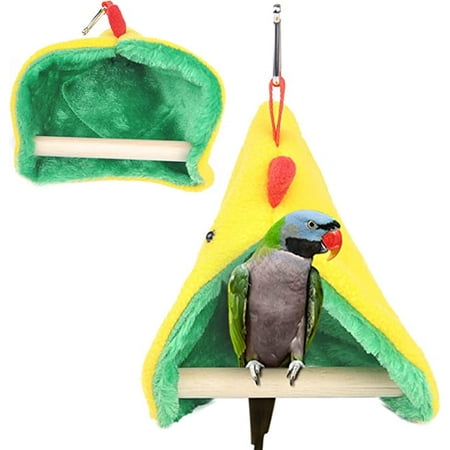 SHTUUYINGG Winter Warm Bird Hammock Tent Parrots Hanging Nest Shed Hut ...