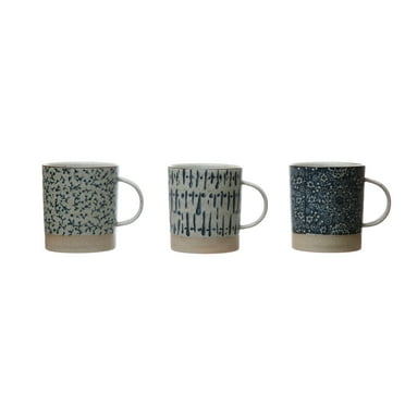 Creative Co-Op Set of 4, Stoneware Mug, 4 Styles - Walmart.com