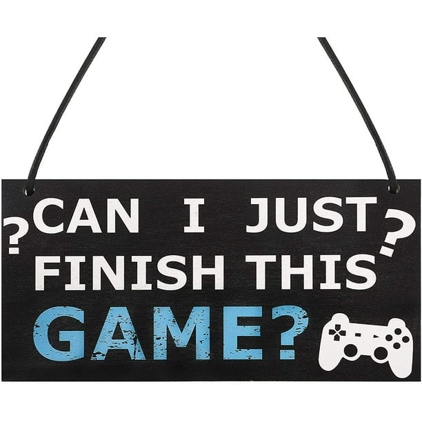 Ffycin Can I Just Finish This Game Bedroom Door Sign Wood Game Sign ...
