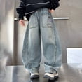 Boys Jeans Curved Blade Stylish Cool Summer Denim Long Pants for Big ...