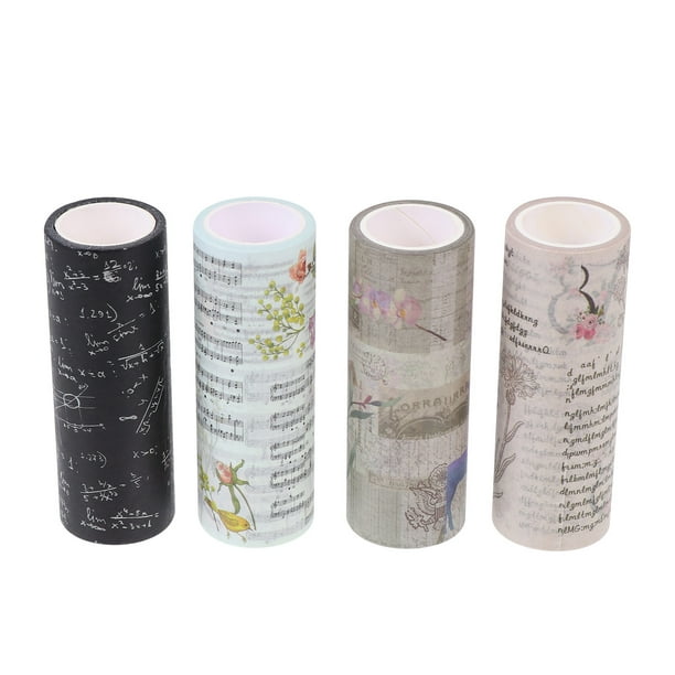 4 Rolls Vintage Washi Tapes Adhesive Poster Tapes Retro Decorative ...