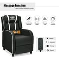 Gymax Massage Racing Single Lounge Sofa Gaming Recliner Chair Home ...