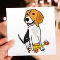 3drose, Funny Cute Beagle Dog Playing with Rubber Chicken Dog Toy, 6 ...