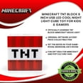 Minecraft TNT Block 6 Inch USB LED Cool Night Light Cube Toy for Kids ...