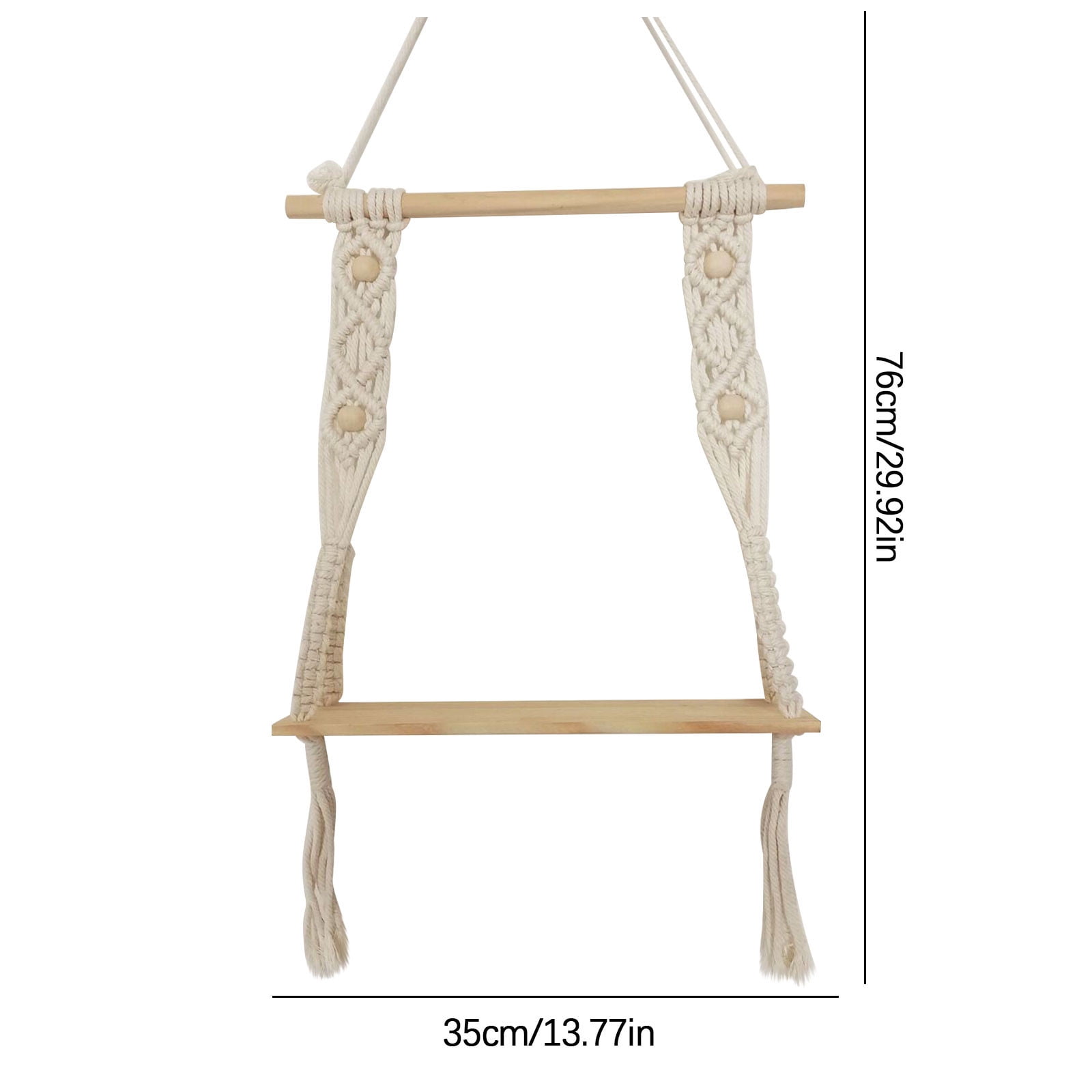 VerPetridure Cotton Rope Decorative Rack Wall Wooden Frame Crafts ...