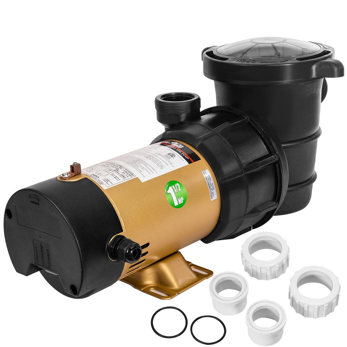 XtremepowerUS 2-Speed Variable Pool Pump 1.5 HP Swimming Pool Pump High ...