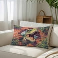 Dinosaur Brick Wall Throw Pillow Cover 20 x 36 Inch Decorative Pillow ...