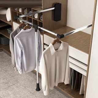 40cm/ 15.7 Inches Heavy Duty Retractable Closet Pull Out Rod Wardrobe ...
