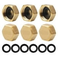 Reinforced 1/2Inch Copper Threaded Pipe Cap Durabilty Brass Plumbing ...