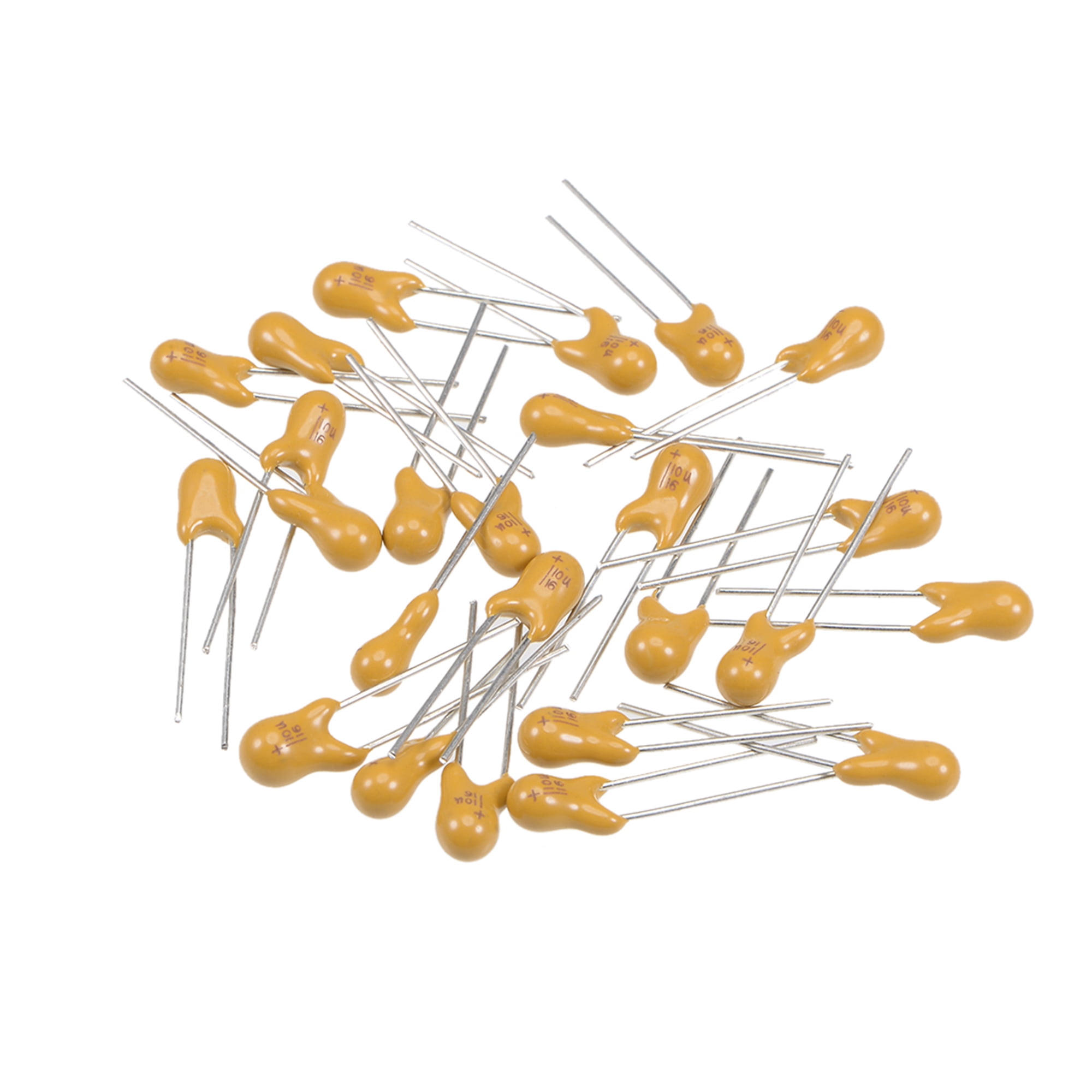 10uF Tantalum Capacitor 16V 2 Pin Yellow Radial Dipped Tantalum Bead ...