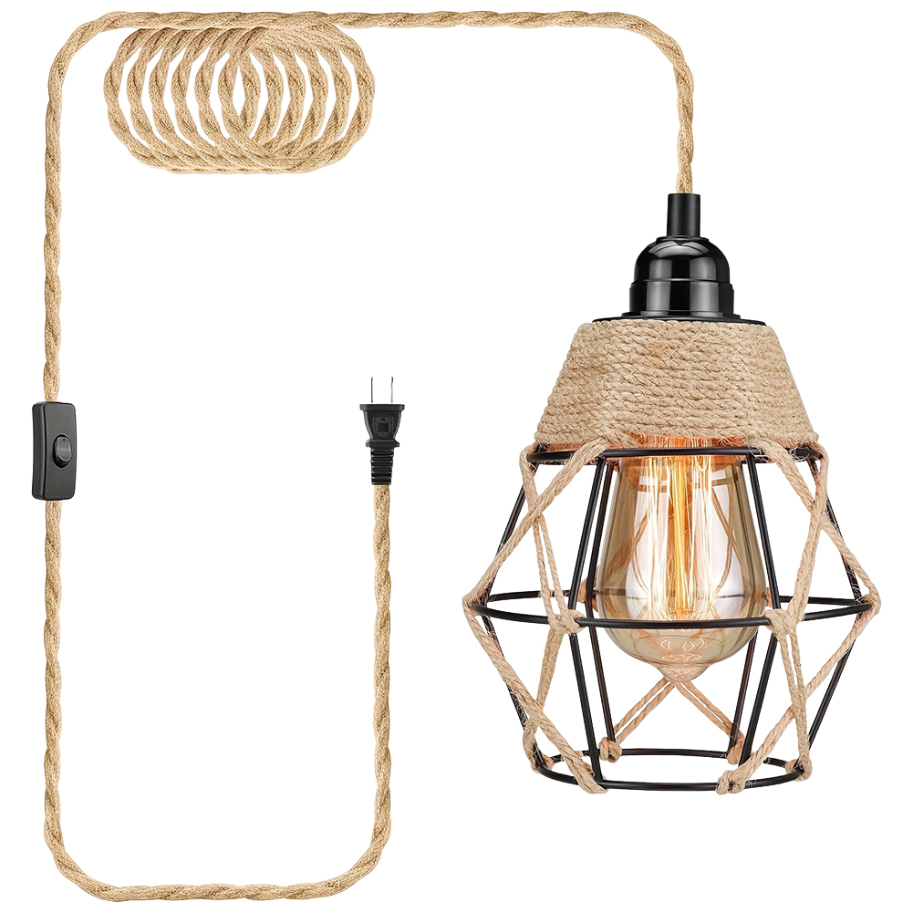 Enchufe Industrial 1.8m Y Encendido/apagado E26 Base Hanging Light (UE ...