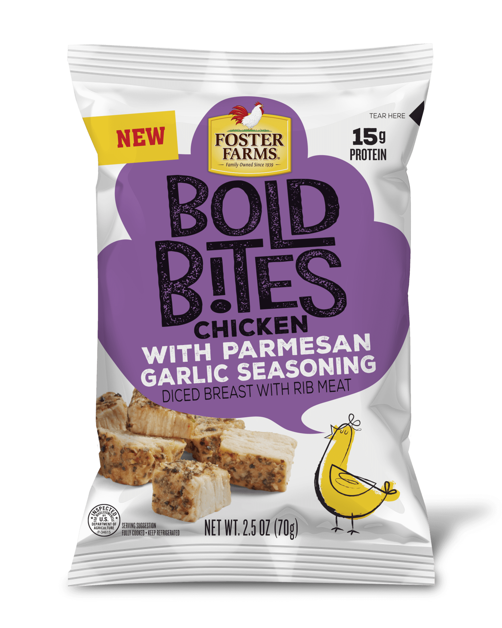 Foster Farms Bold Bites Parmesan Garlic Chicken, 2.5 Oz. – Walmart ...