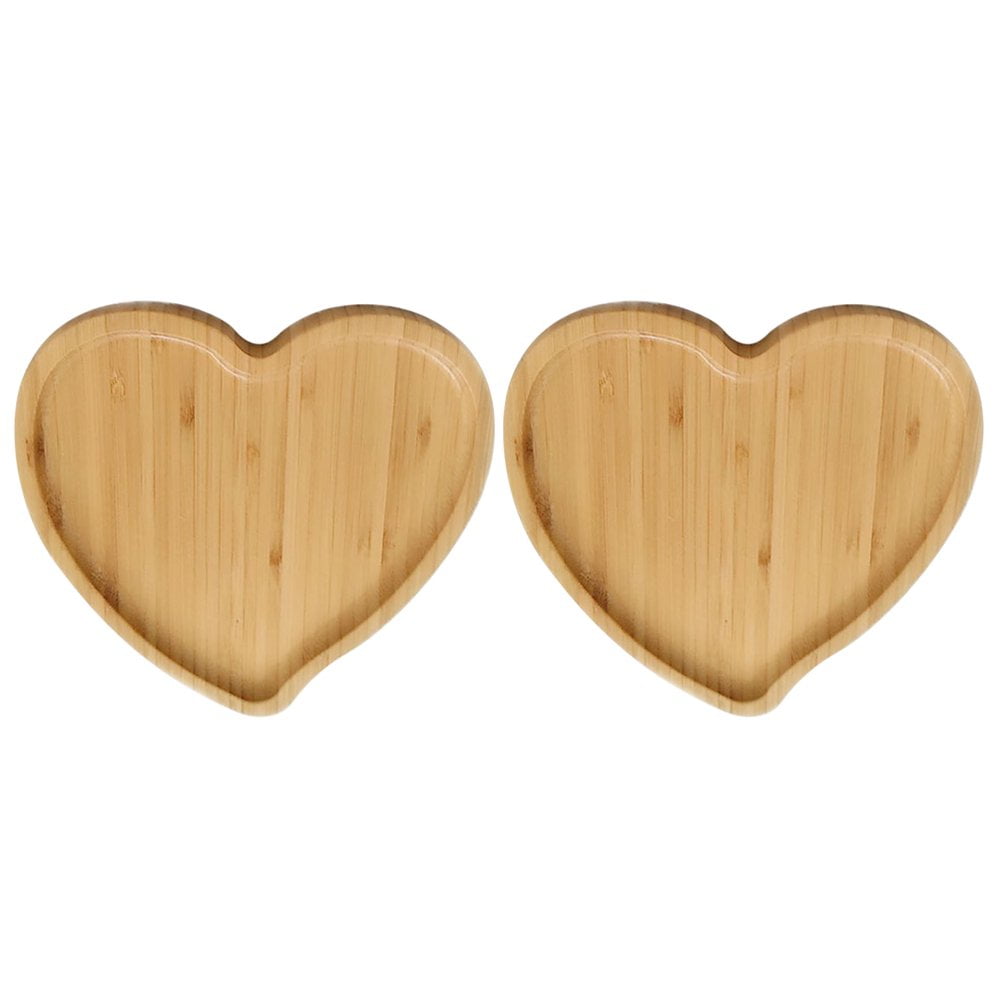 Click here for Amerteer 2 Pcs Heart Shaped Eco-Friendly Bamboo Wo... prices