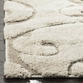 SAFAVIEH Florida Doug Floral Vines Shag Area Rug, Cream/Beige, 4' x 6 ...
