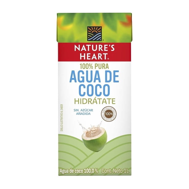 Agua de coco Nature's Heart agua de coco 1 l | Walmart en línea