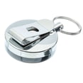 2 Pack Retractable ID Card Badge Metal Reel Recoil Pull Keyring Belt ...