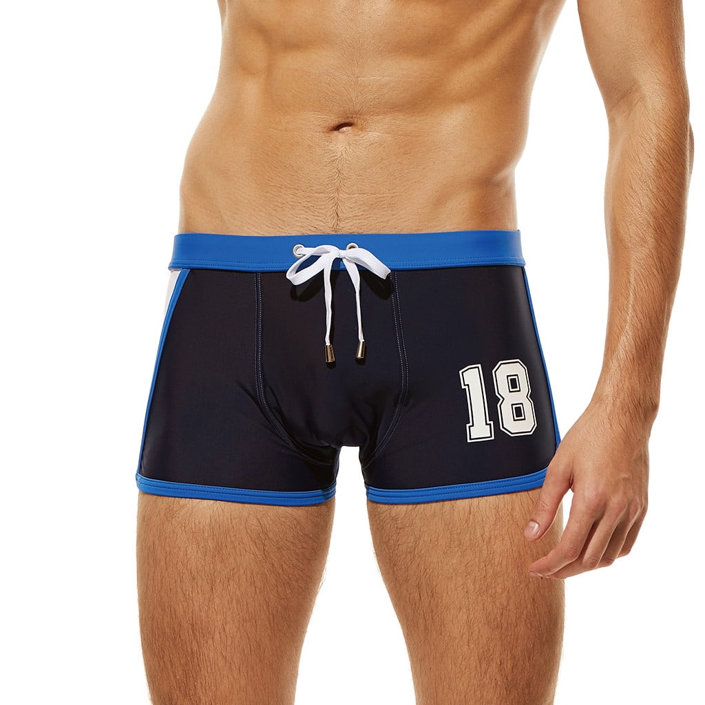 Rkzdsr Mens Brand Stripe Sexy Cotton Breathable Bulge Briefs Swimming