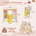 9-in-1 Wooden Jungle Gym, Colorful Kids Climber Playset with Slide ...