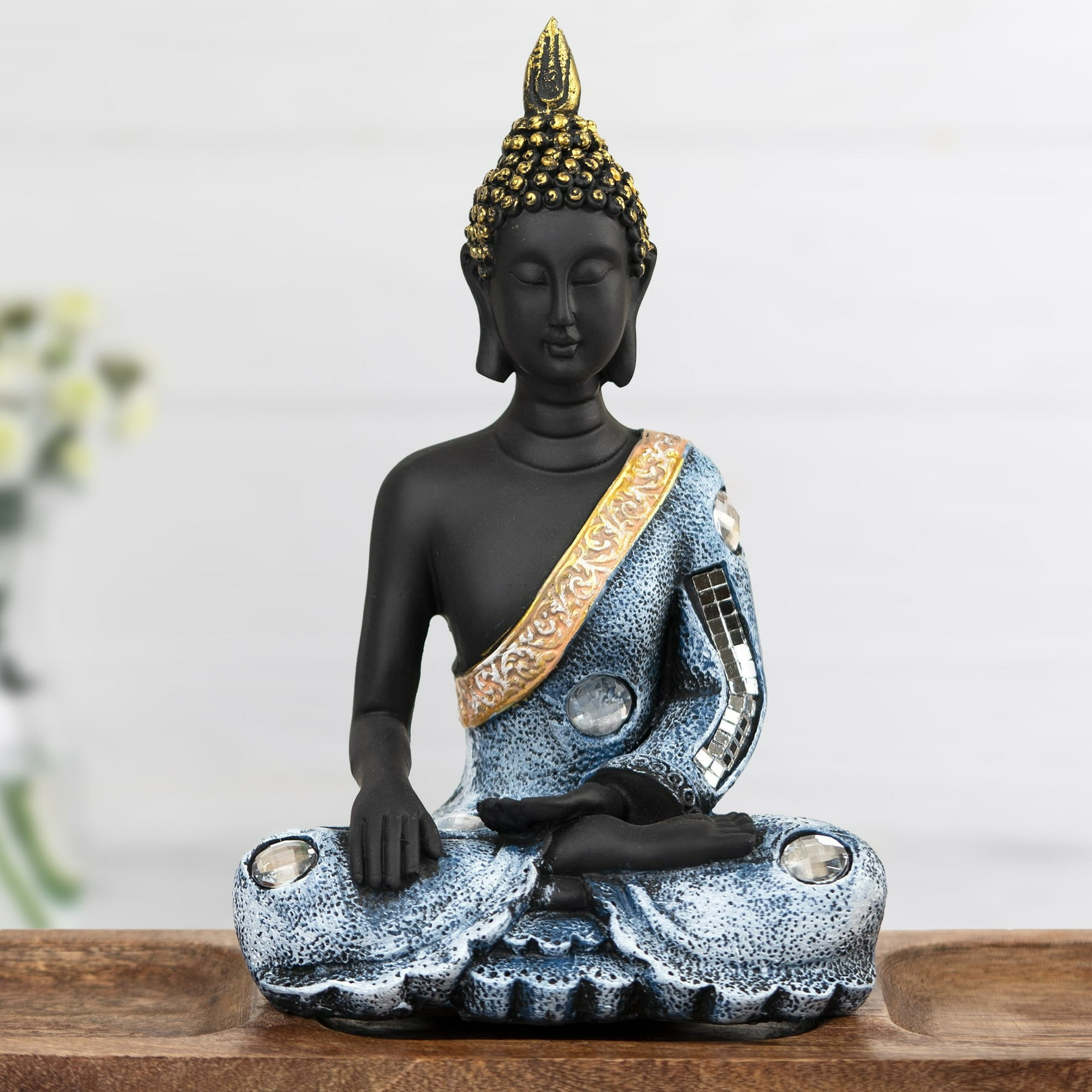 Click here for Accent Collection Small Buddha Statue  8 Black Med... prices