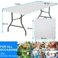 Folding Table 6ft Plastic for Indoor/Outdoor - Walmart.com