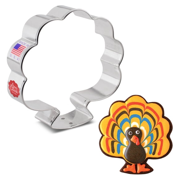 Ann Clark Thanksgiving Turkey Cookie Cutter 3.75", Made in USA ...