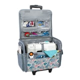 Everything Mary Floral Rolling Sewing Machine Tote, Craft Storage Bag ...