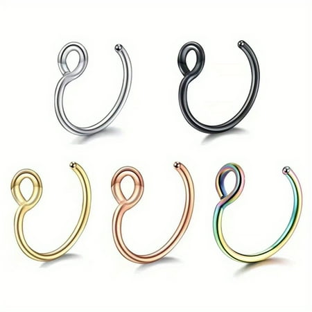 3/5pcs Stainless Steel Septal Ring Clip for Unisex - Non-Piercing Body ...