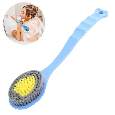 Soft Hair Back-rubbing Shower Brush,long-handled Silicone Back Brush ...