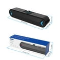 Lenrue Computer Speakers Wired USB-Powered 10W Stereo Soundbar with RGB ...