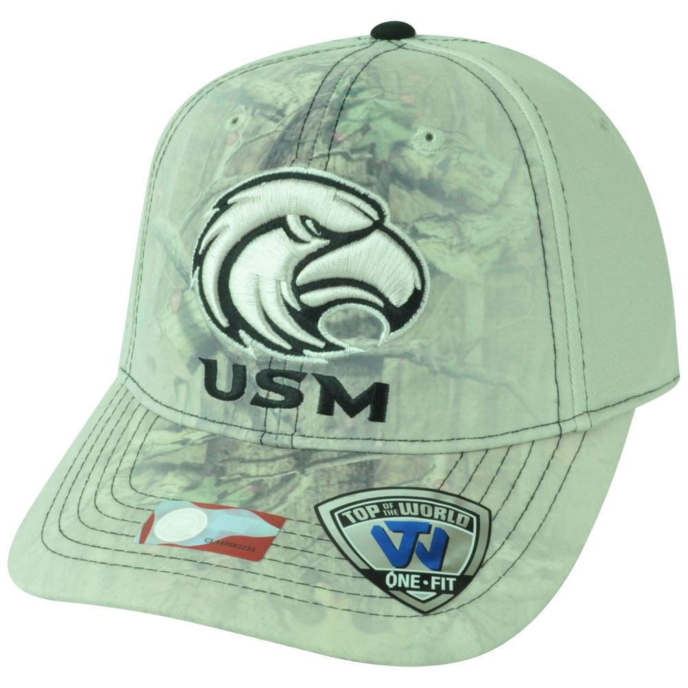 NCAA USM Southern Miss Golden Eagles Battle Fade Camo Flex Fit One Size ...